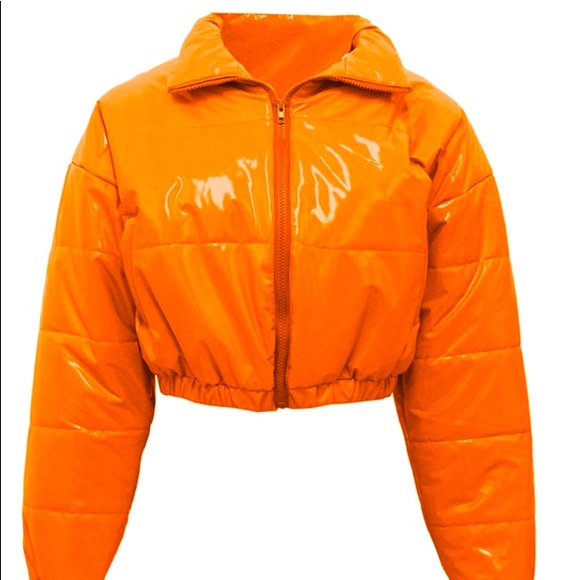Jackets & Coats | Plus Size Neon Orange Puffer Jacket | Poshmark